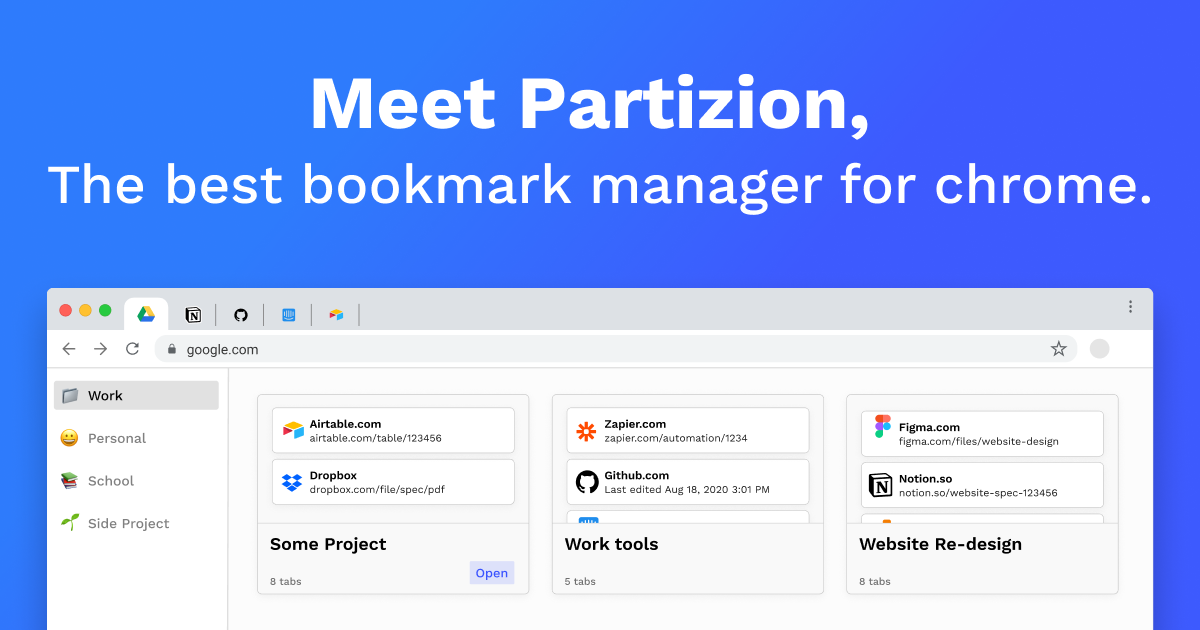 Chrome Bookmark Manager | Try Partizion